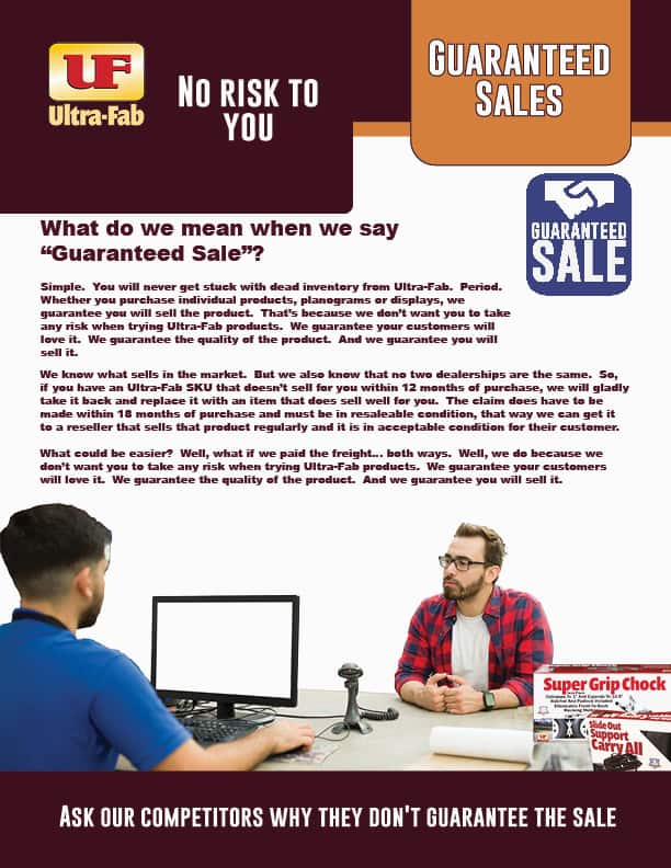 Guaranteed Sales - Ultra-Fab Products